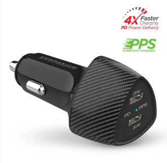 SpeedBoost 25W USB-C PD + 20W USB-C PD Fast Car Charger | Black | shop ...